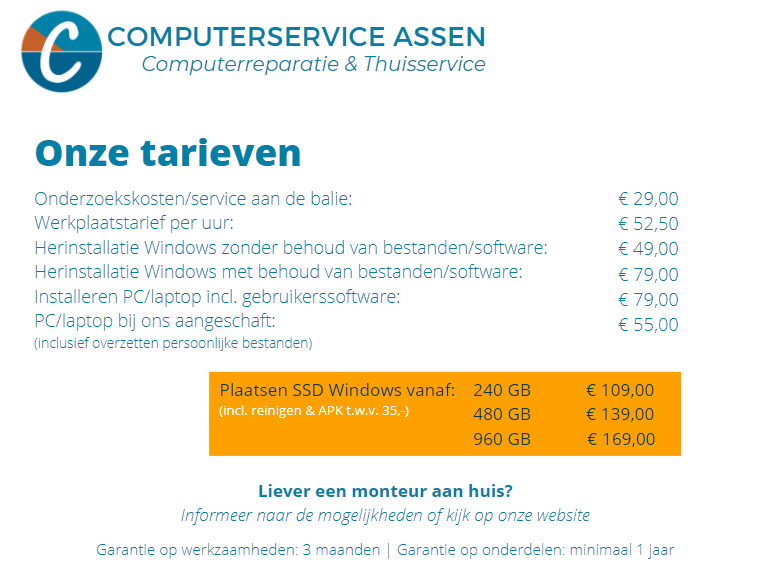 balie - Computer Service Assen